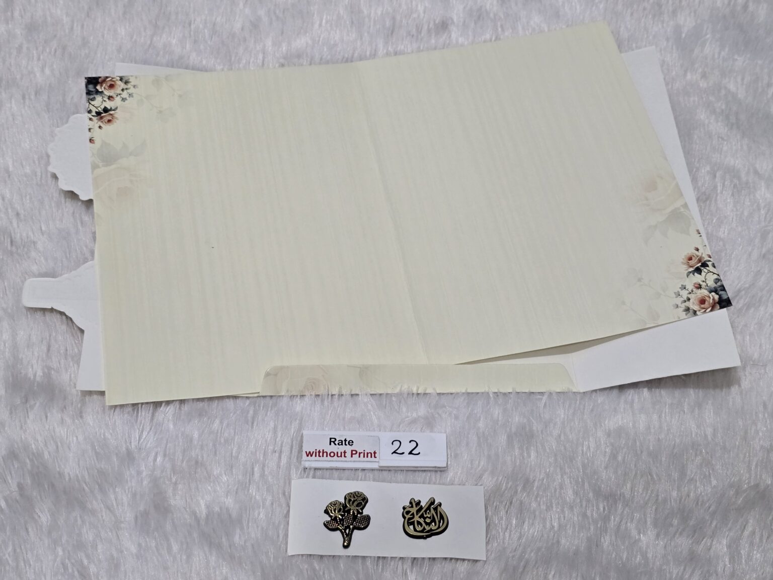 Floral design with door style opening wedding invitation card with ...