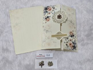 Floral design with door style opening wedding invitation card with ...