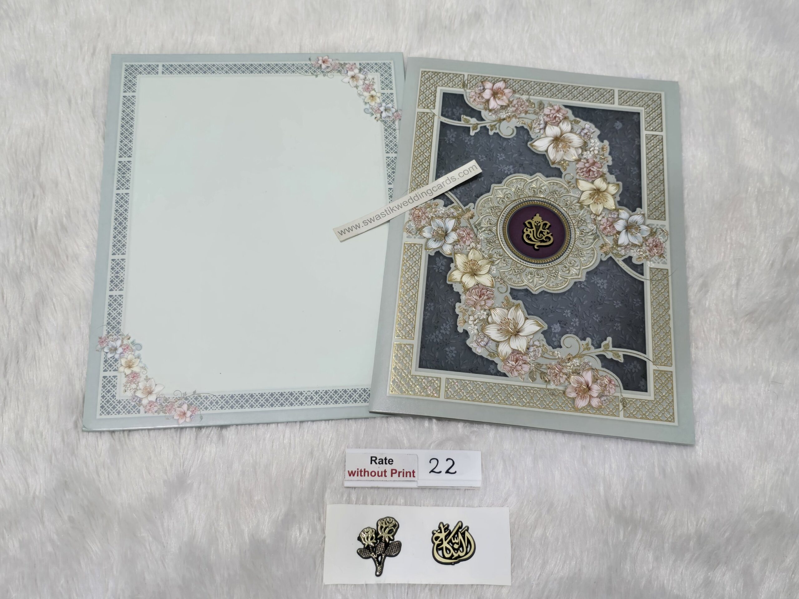 Floral theme folder style wedding Invitation card. – Swastik Cards