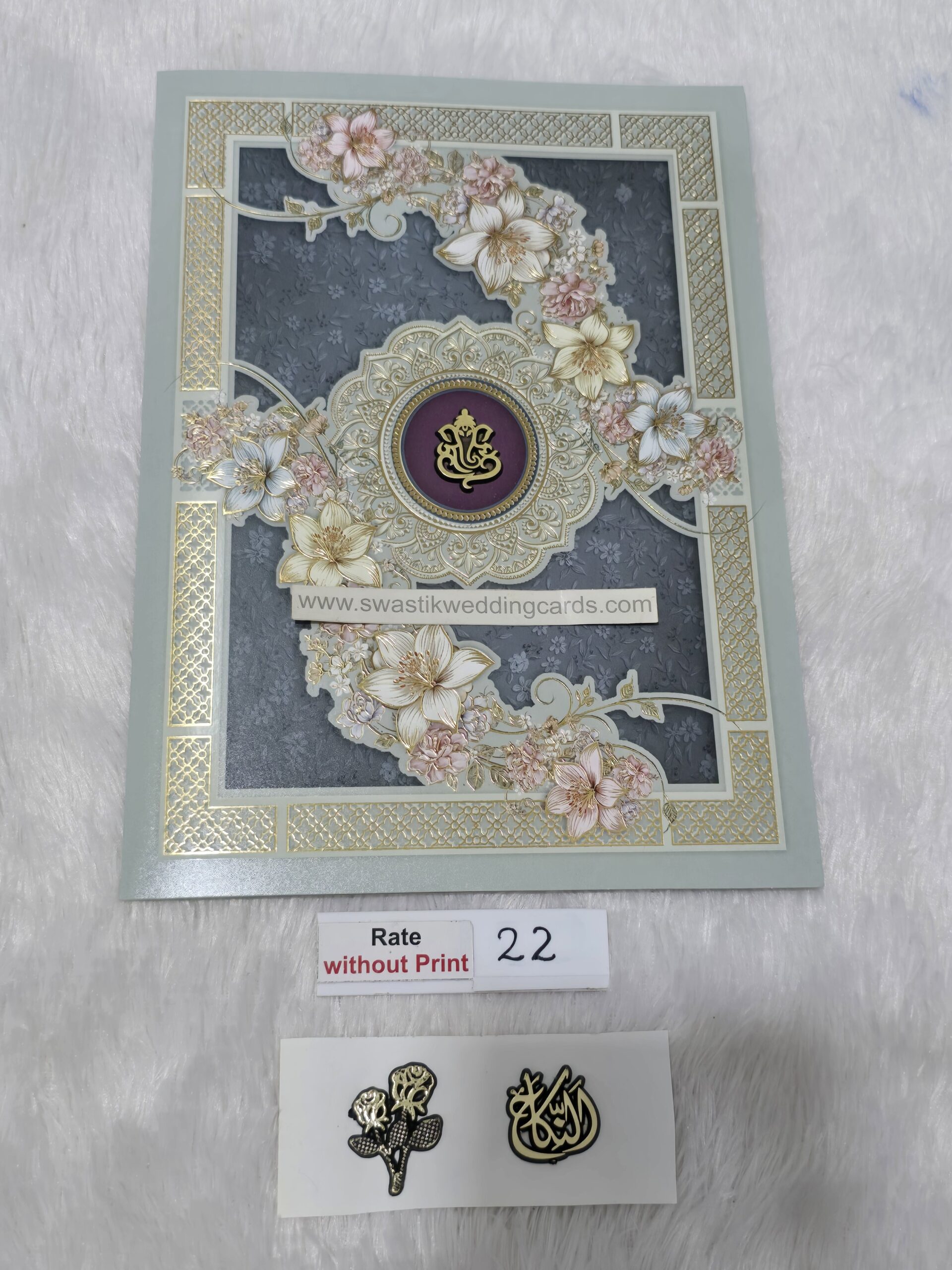 Floral theme folder style wedding Invitation card. – Swastik Cards