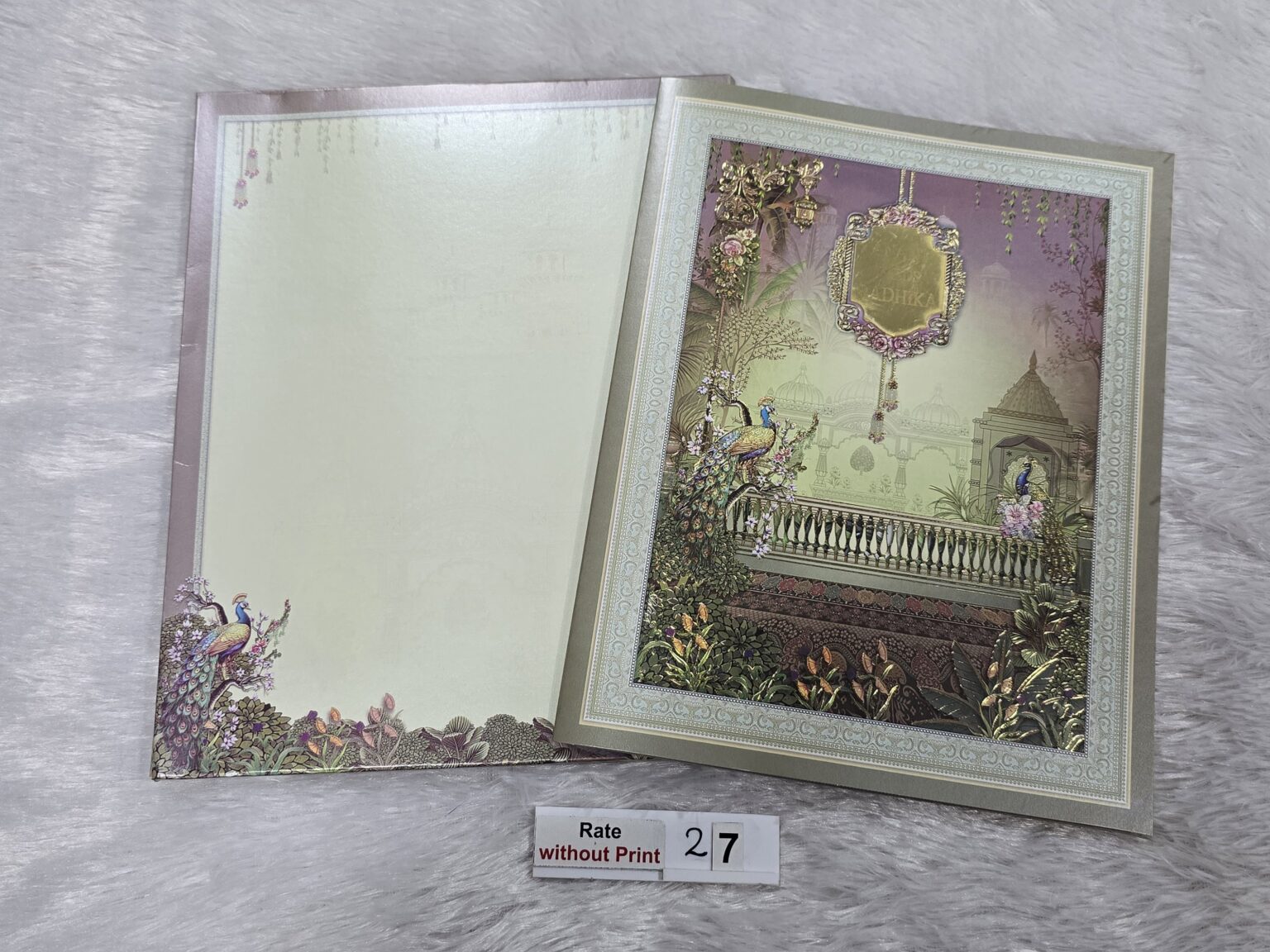 Perfumed (Scented) paper in folder style wedding Invitation cards with ...