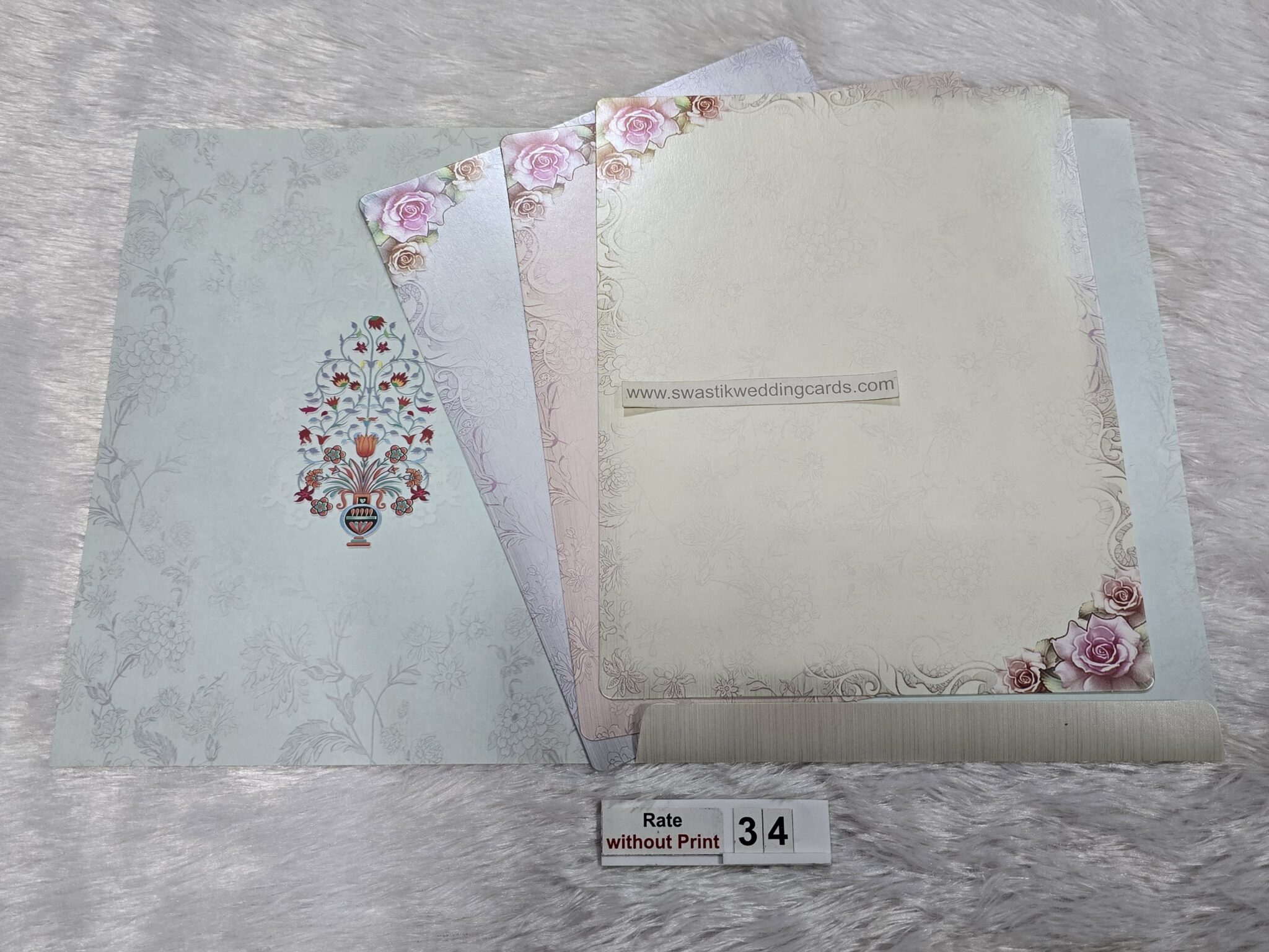 Perfumed (Scented) paper in folder style wedding Invitation cards with ...