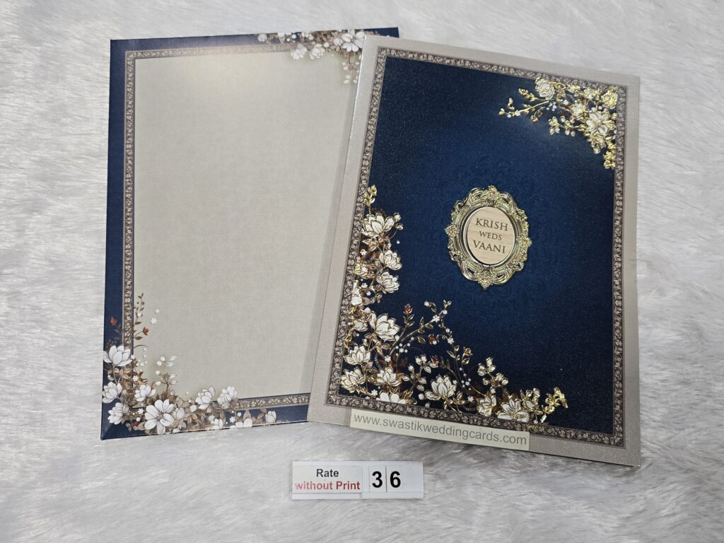 Premium quality folder style wedding Invitation card with floral design ...
