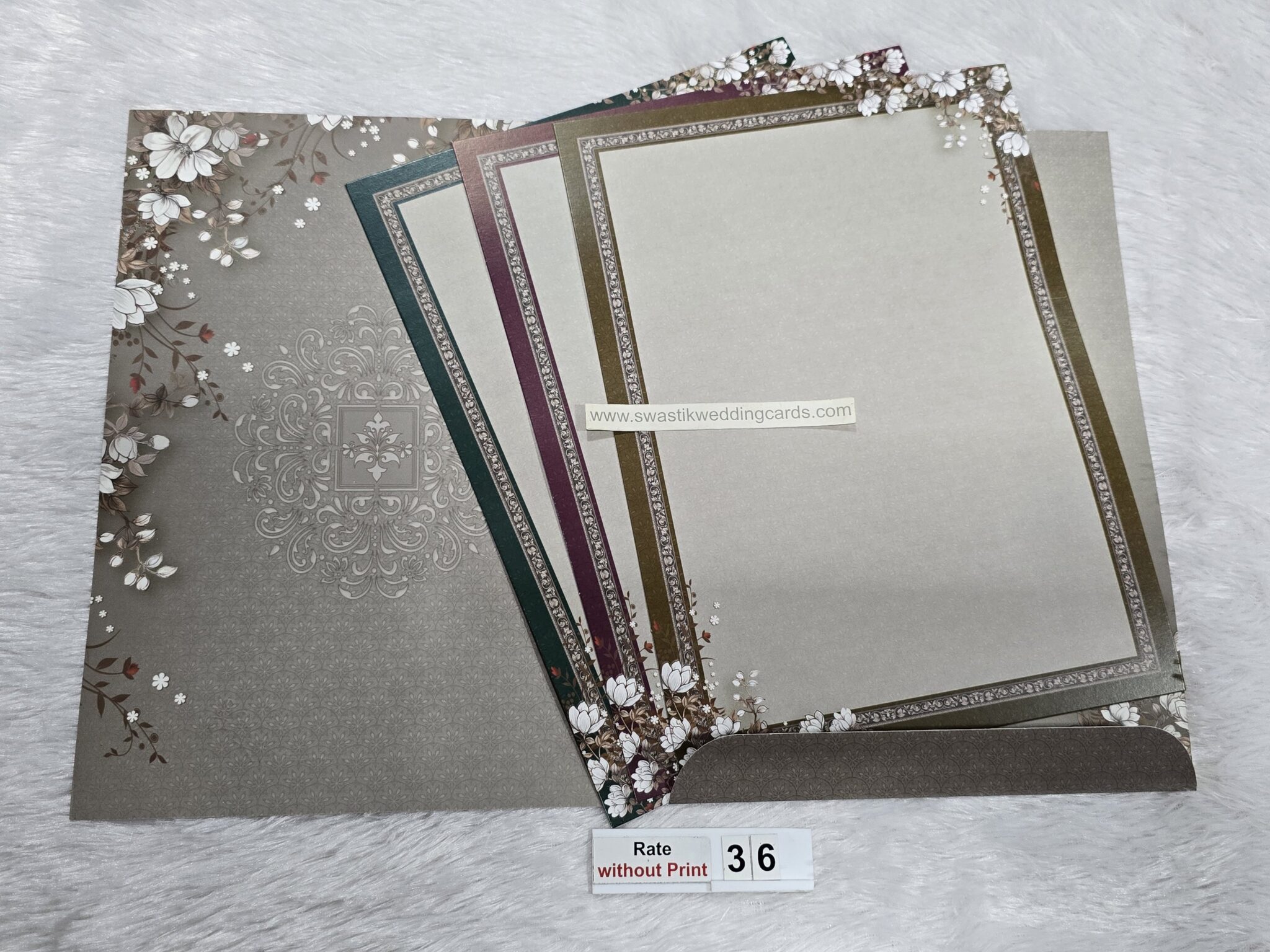 Premium quality folder style wedding Invitation card with floral design ...