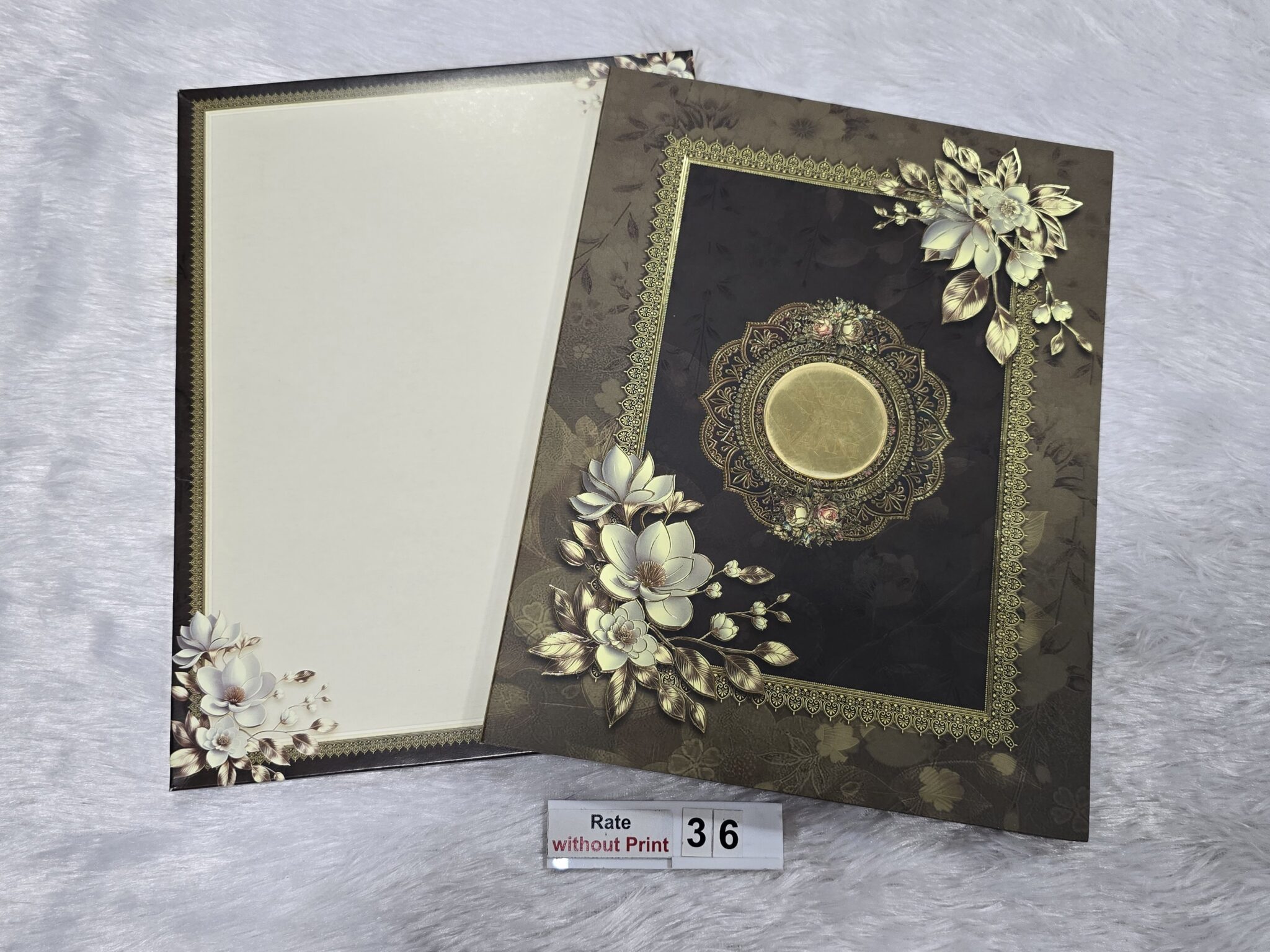 Premium quality folder style wedding Invitation card with floral design ...