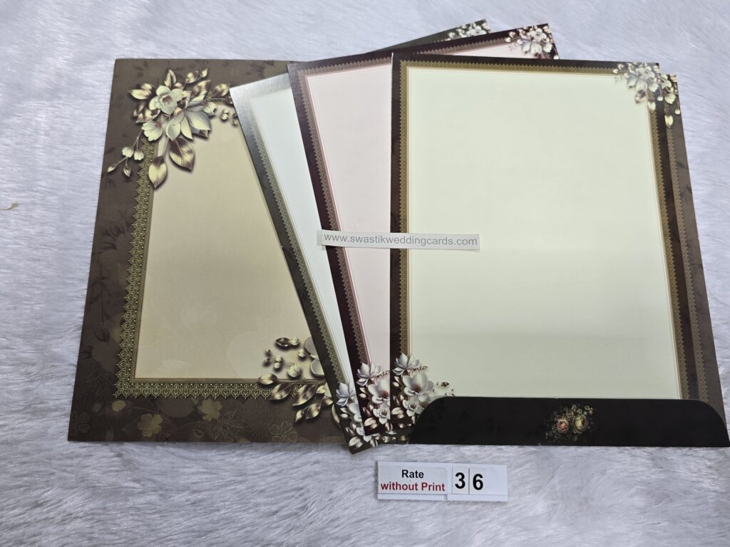 Premium quality folder style wedding Invitation card with floral design ...