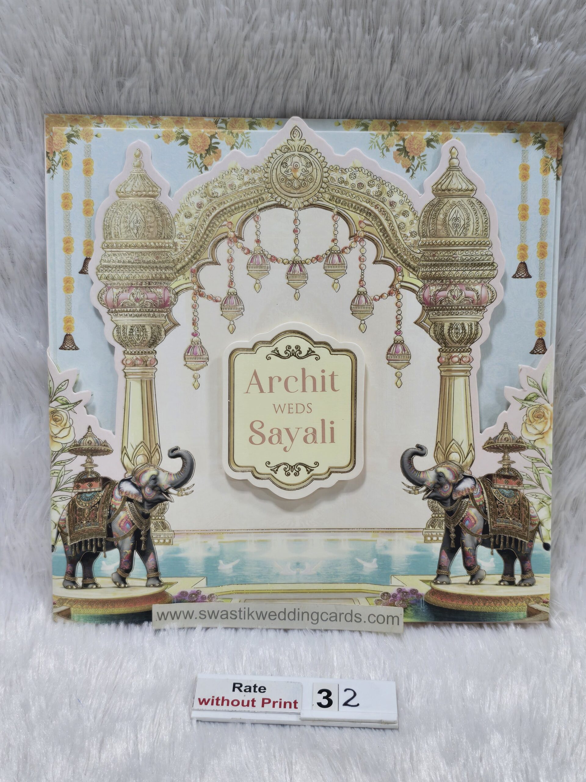 Premium quality Folder style wedding invitation card with traditional ...