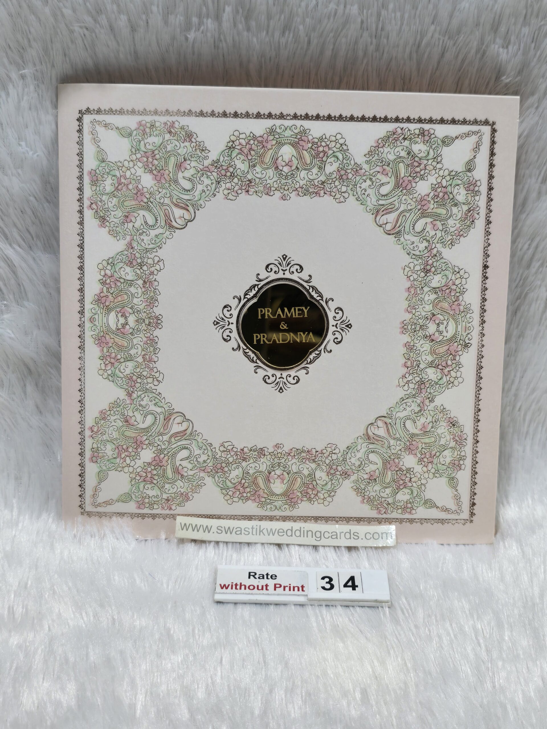 Premium quality Folder style wedding invitation card with elegant ...