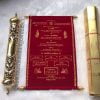 Royal Scroll Invitation Cards with Fiber Moulded Plastic Boxes & Cover ...
