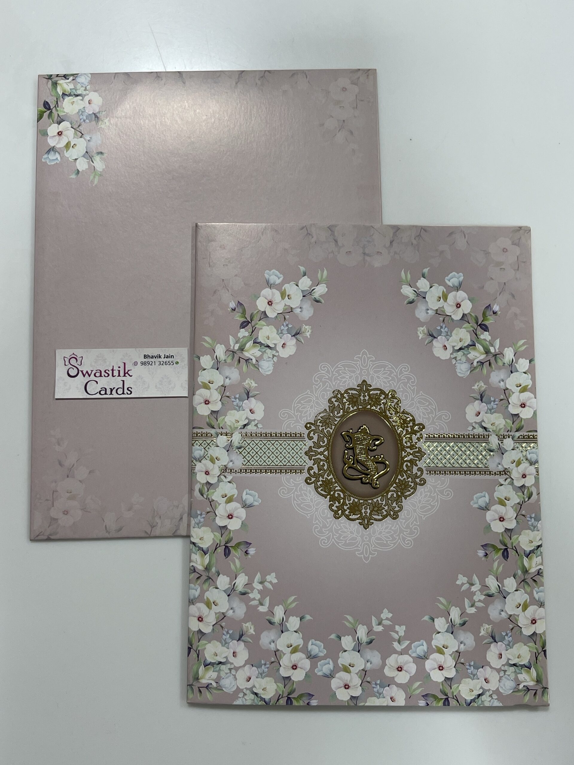 Floral Folder style wedding invitation card – Swastik Cards