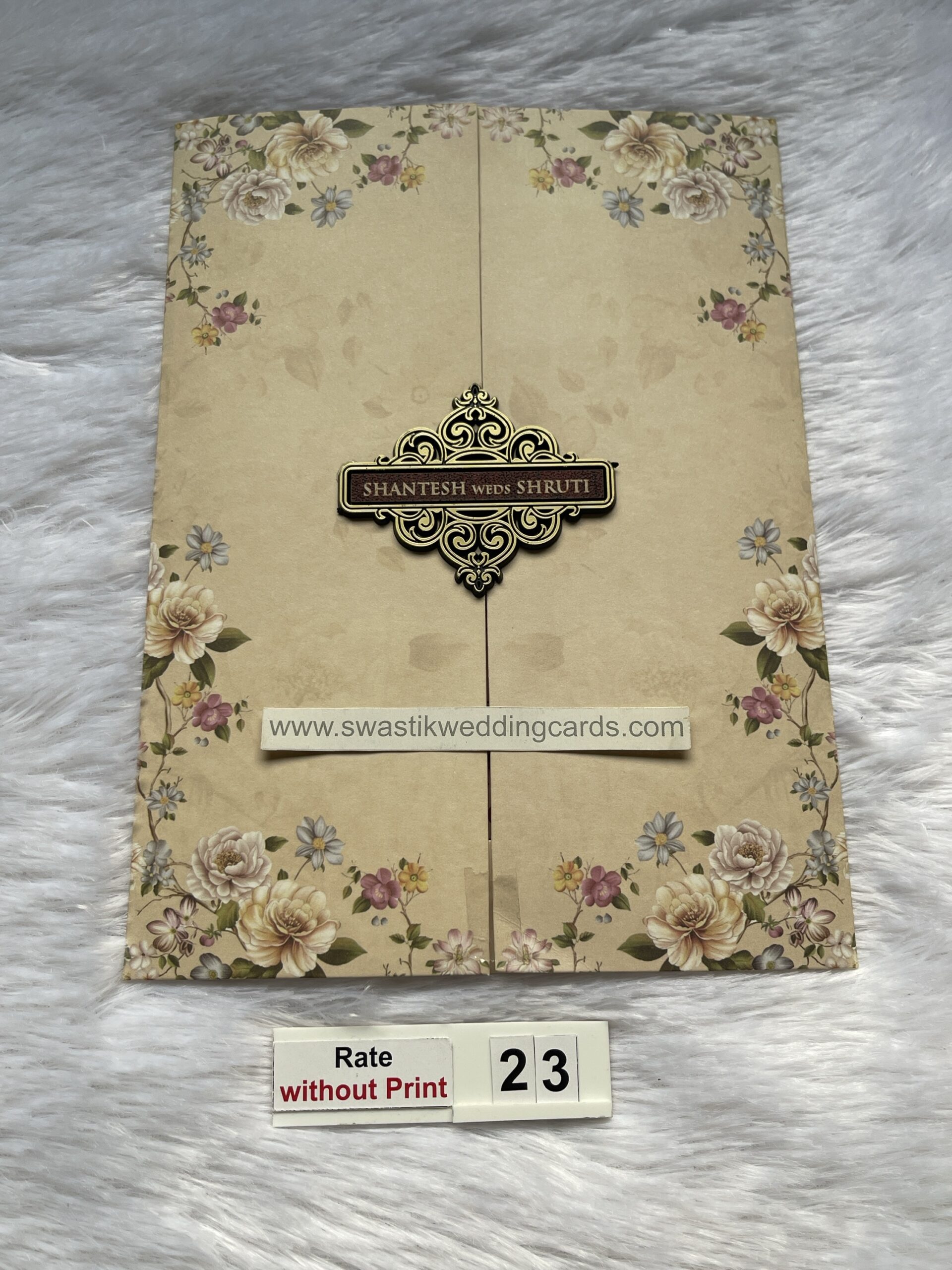 Floral Folder door style opening wedding invitation card – Swastik Cards