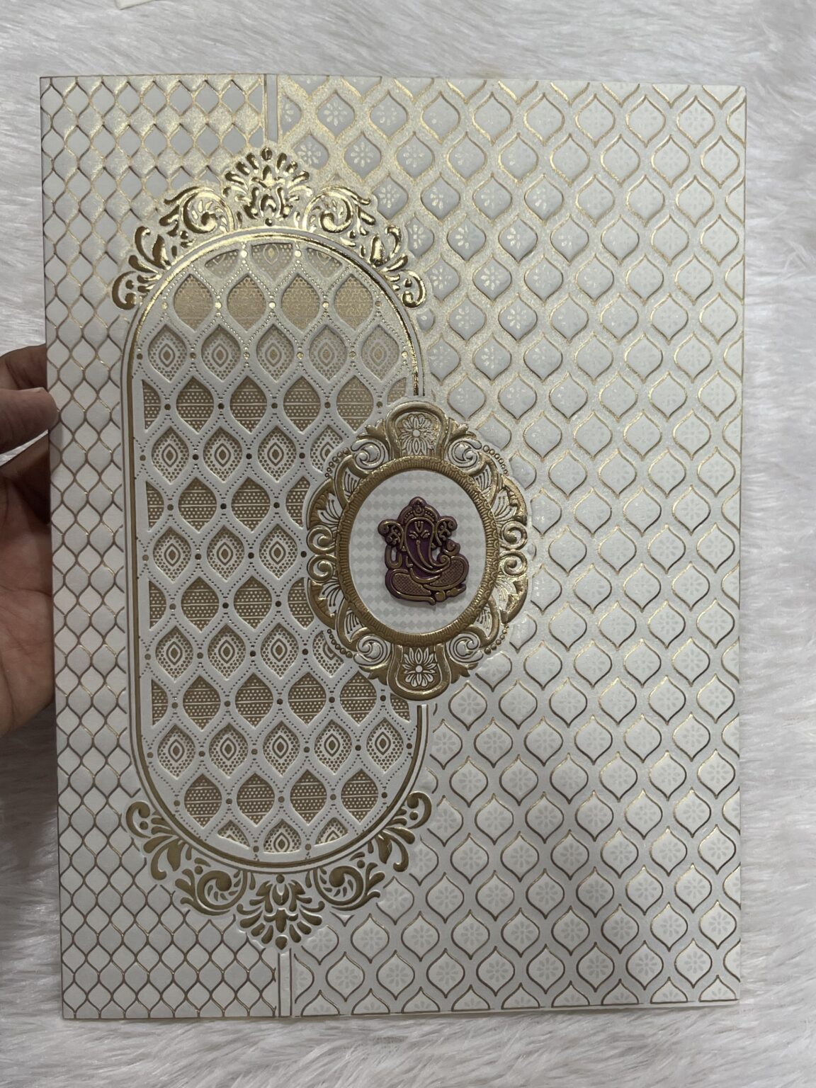 Folder style wedding invitation card with With cover. – Swastik Cards