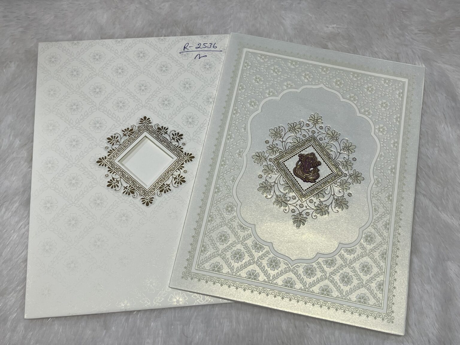 Folder style wedding invitation card with With cover. – Swastik Cards