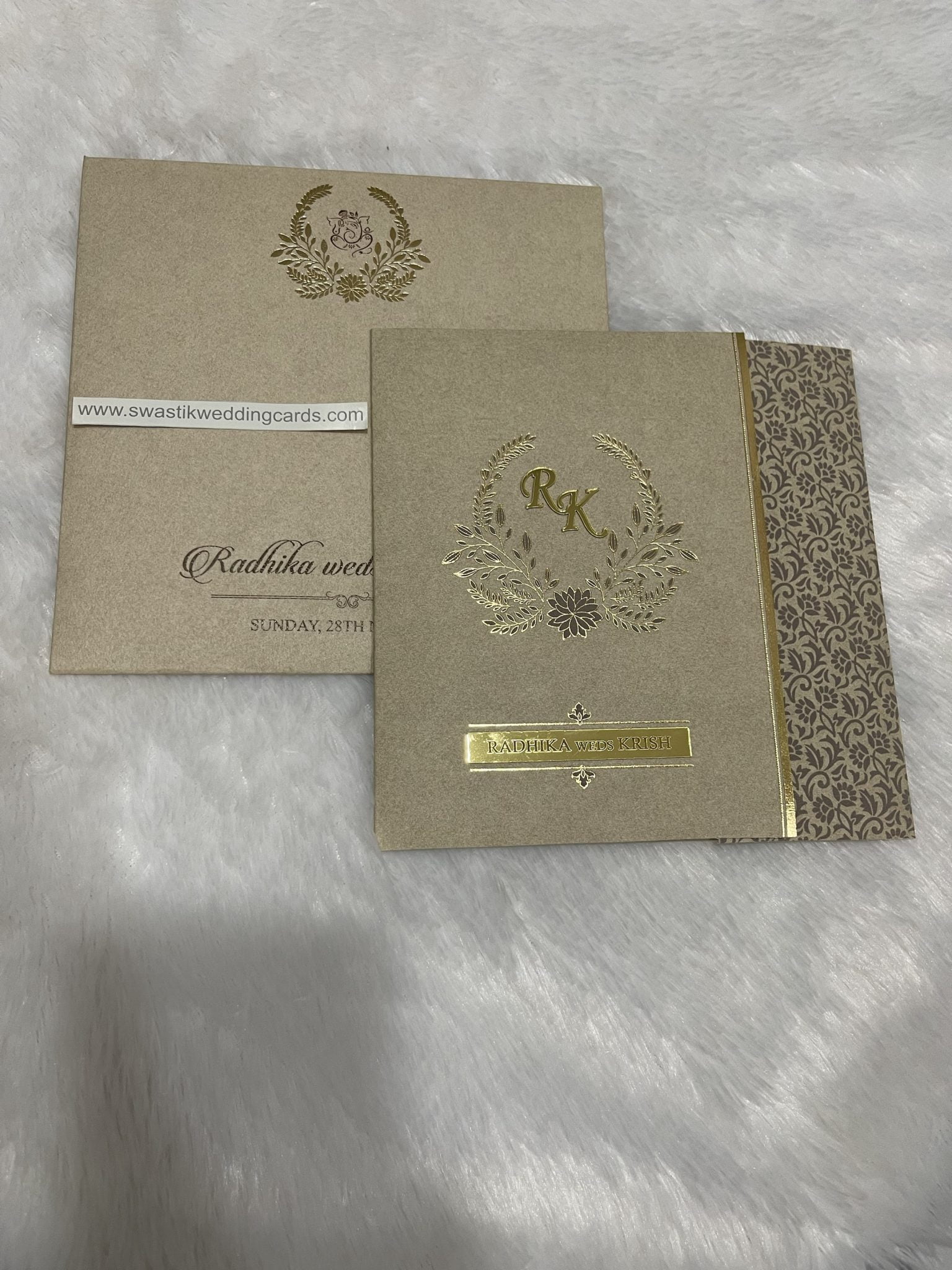 Folder style wedding invitation cards – Swastik Cards