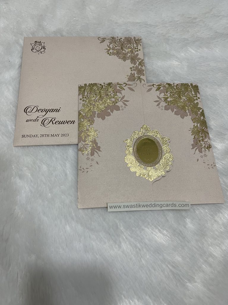Folder style wedding invitation cards – Swastik Cards