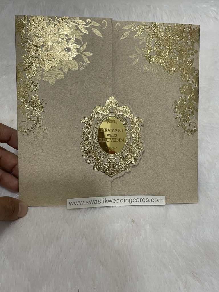 Folder style wedding invitation cards – Swastik Cards