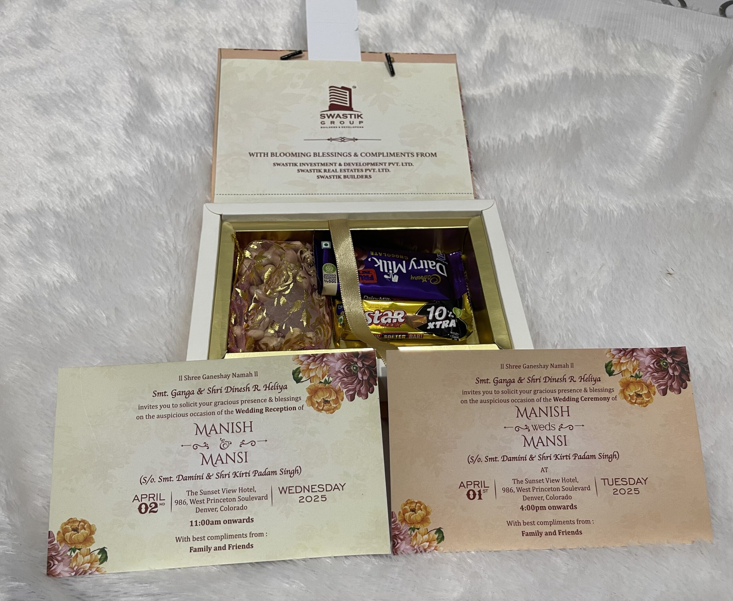 Dryfruits,sweet & Chocolate box wedding invitation cards with bag style ...