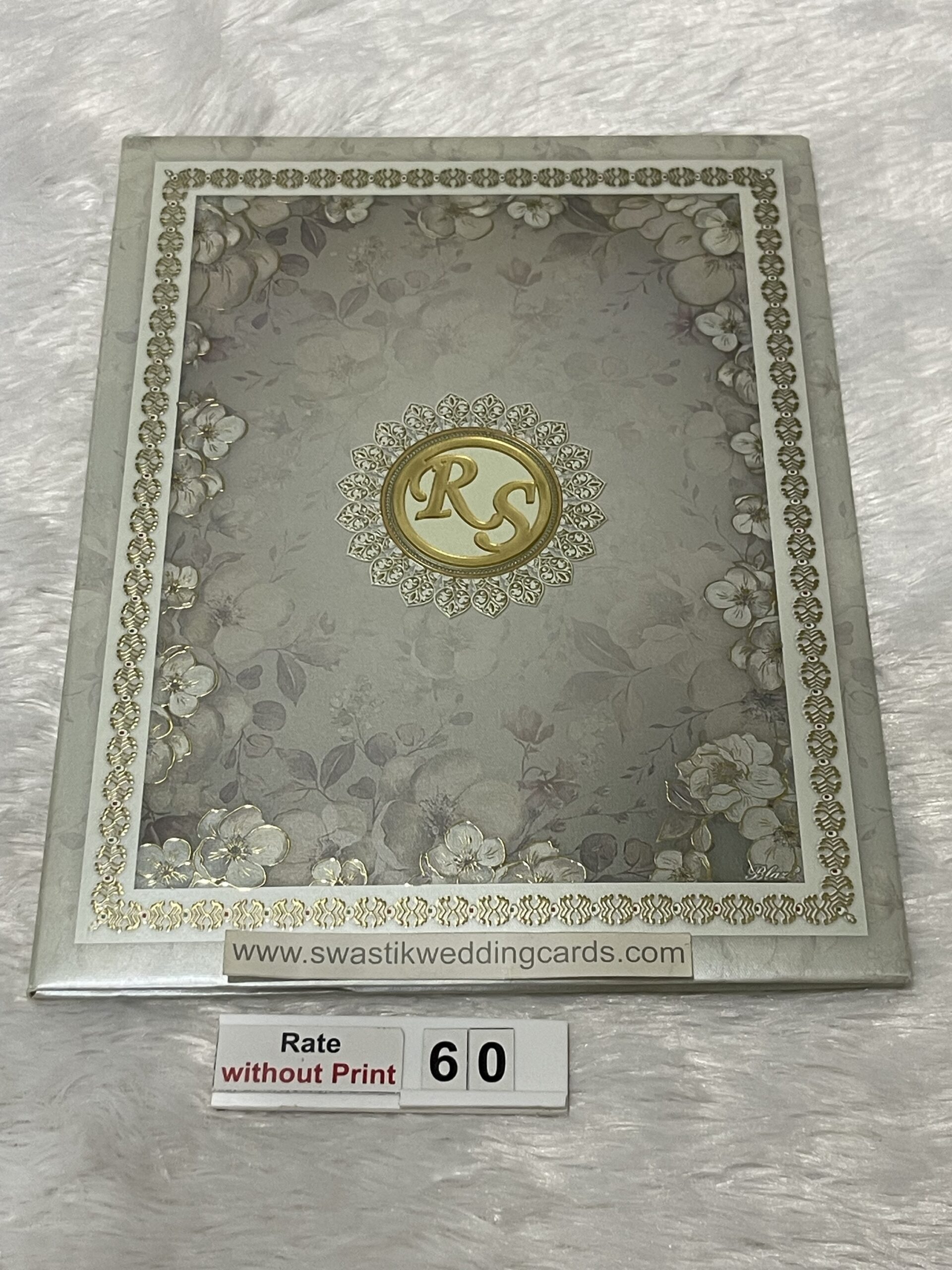 Premium hardbound metallic scented paper with floral design n golden ...