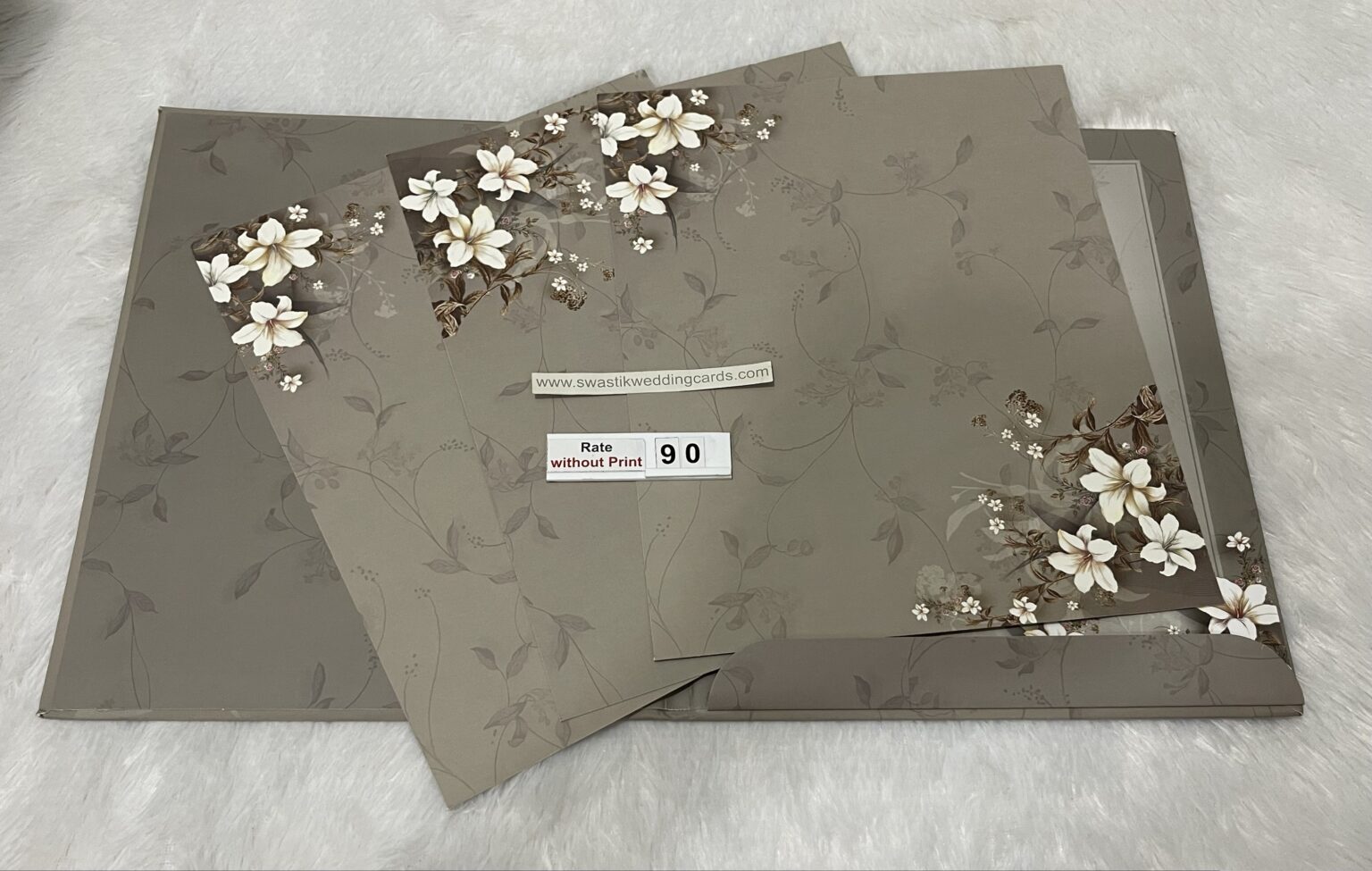 Hardbound traditional velvet finish floral design with gold UV foil ...