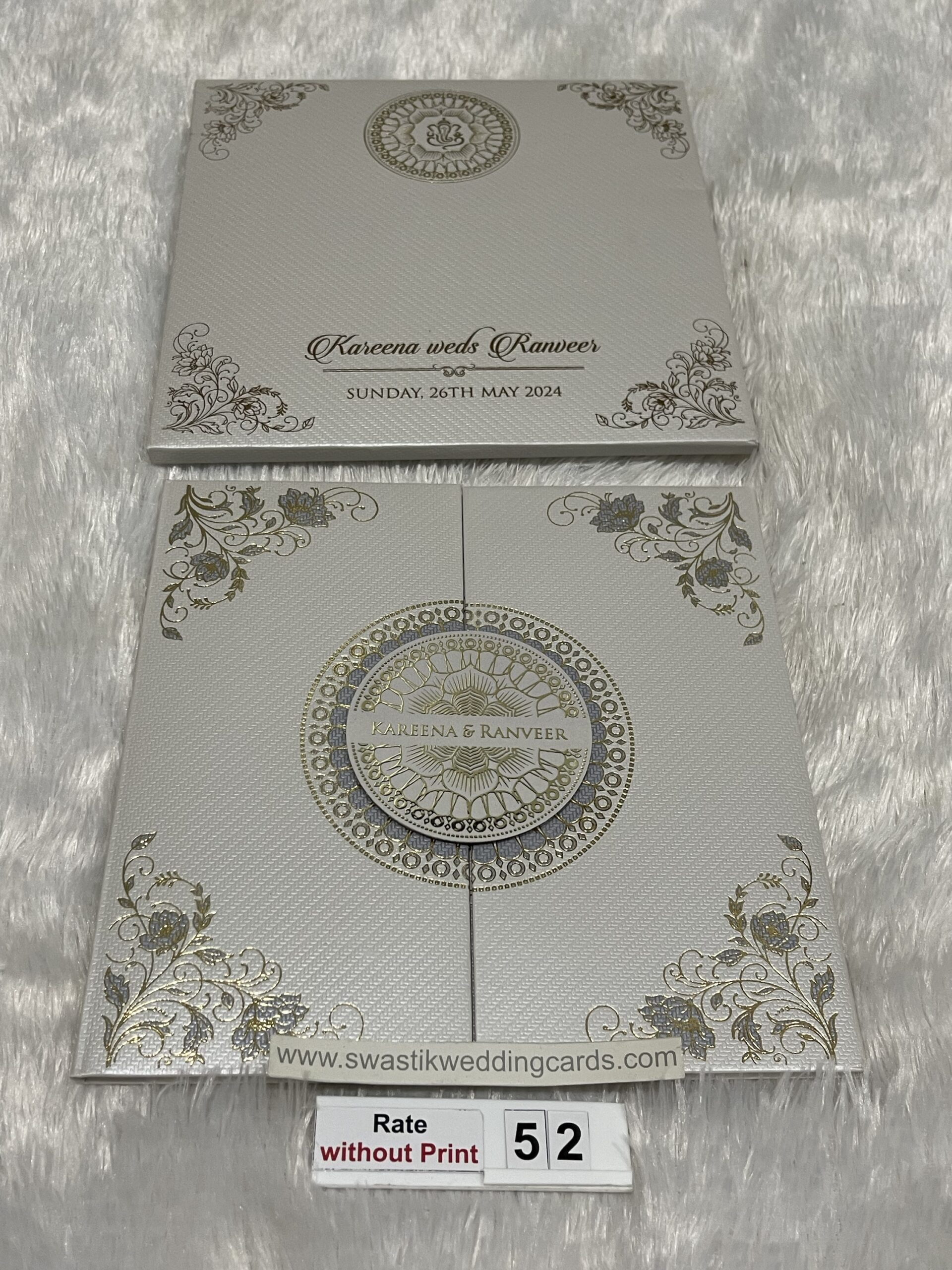 Hardbound door style opening Premium metallic finish paper wedding ...