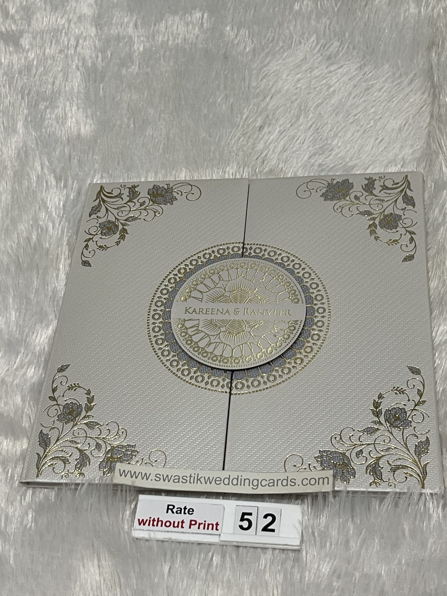 Hardbound door style opening Premium metallic finish paper wedding ...
