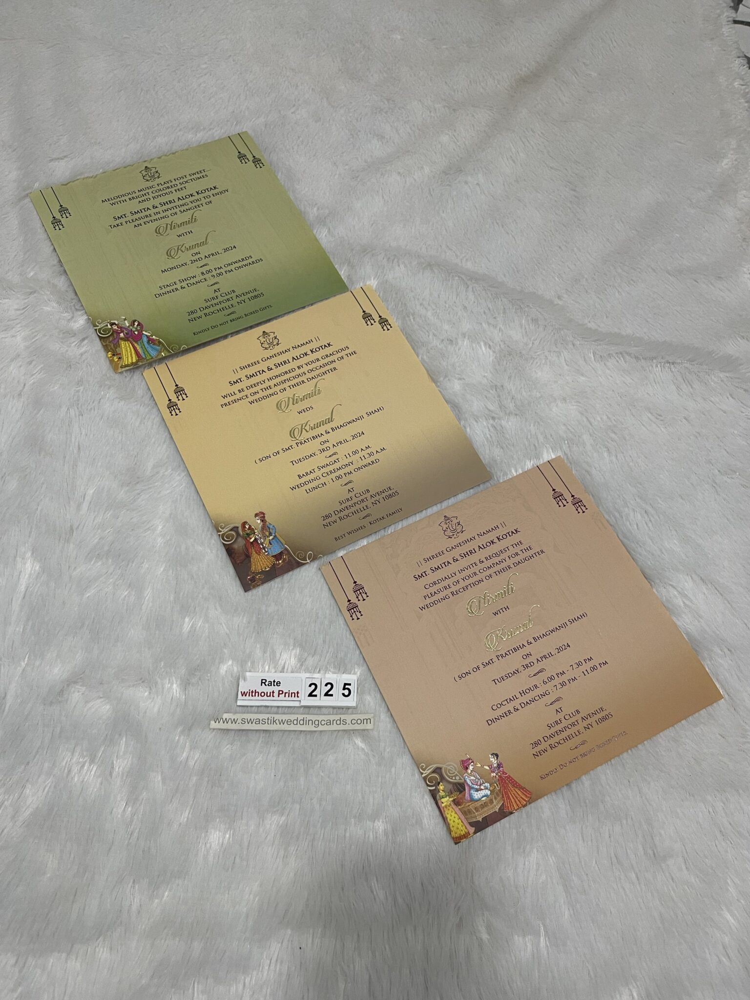 Premium Door style opening wedding invitation cards for Dry fruit and ...