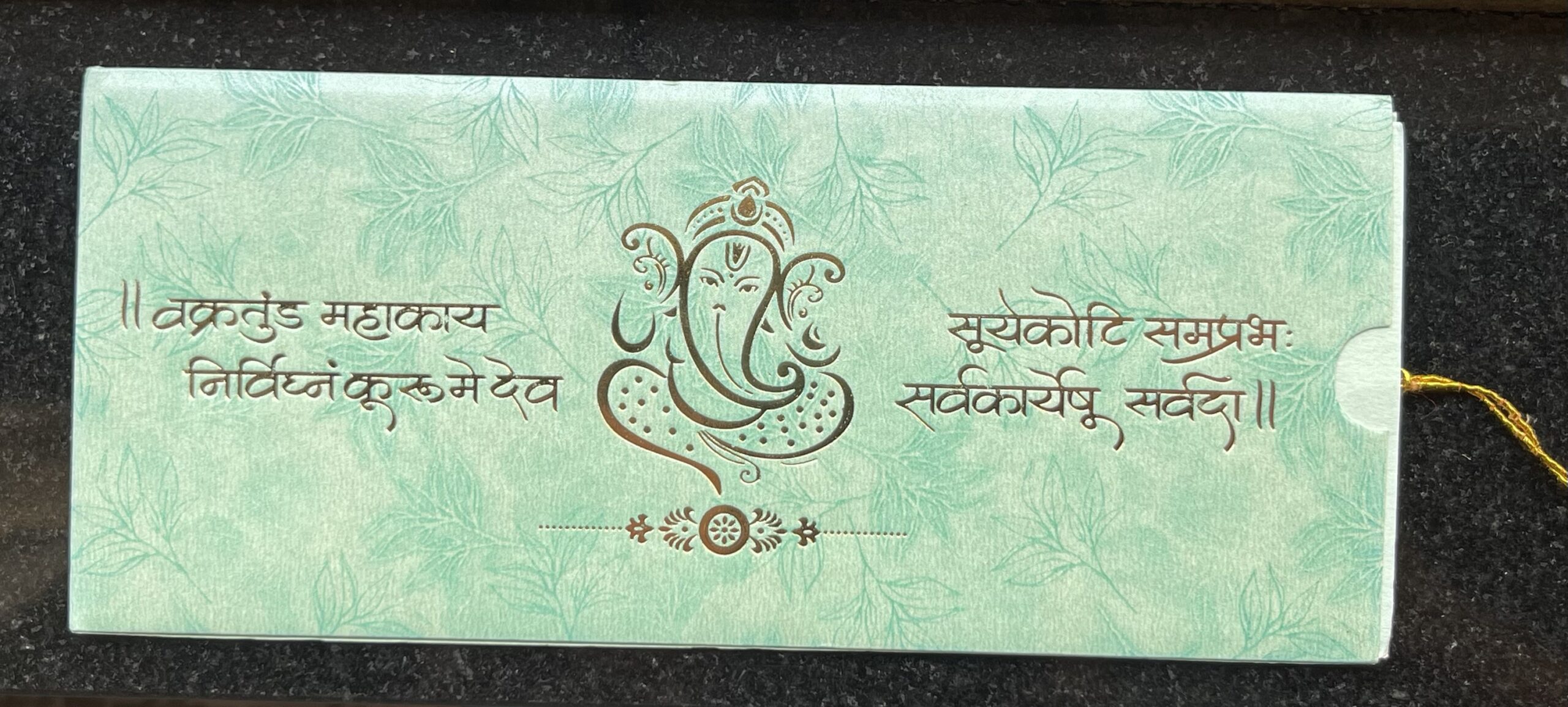 Jacket Style simple wedding invitation card - Swastik Cards