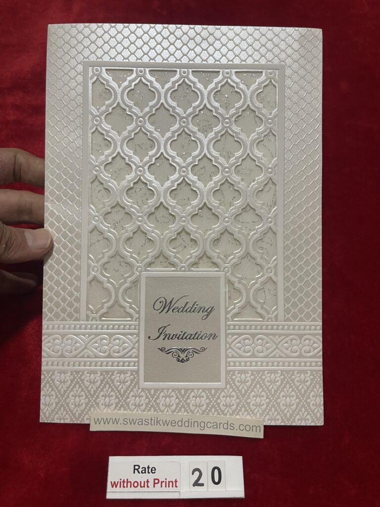 Folder style wedding invitation card with cover. – Swastik Cards