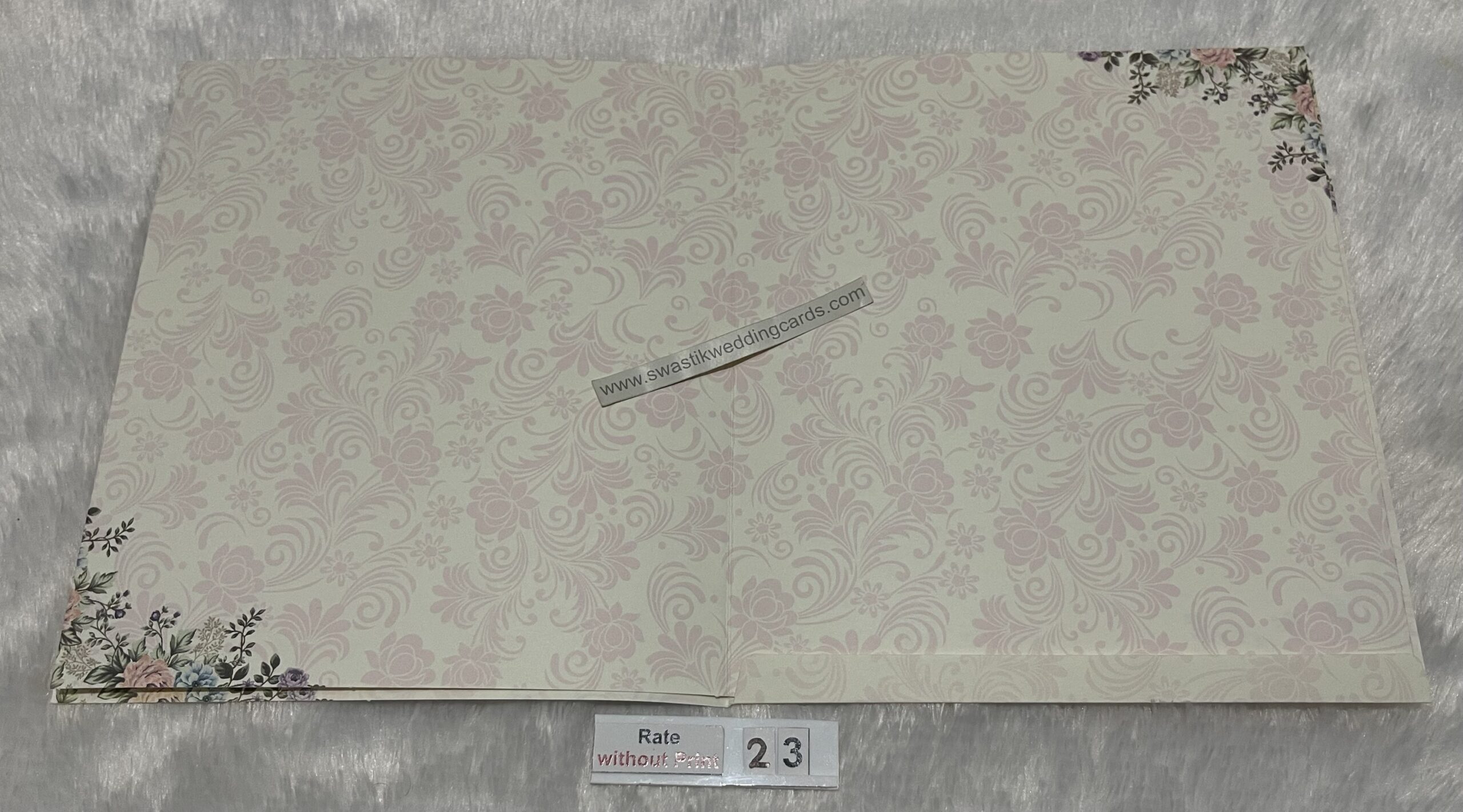 Floral Folder style wedding invitation card with Acrylic name plate ...