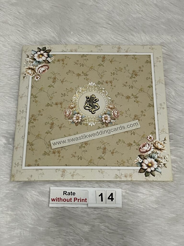 Floral Folder style wedding invitation cards – Swastik Cards