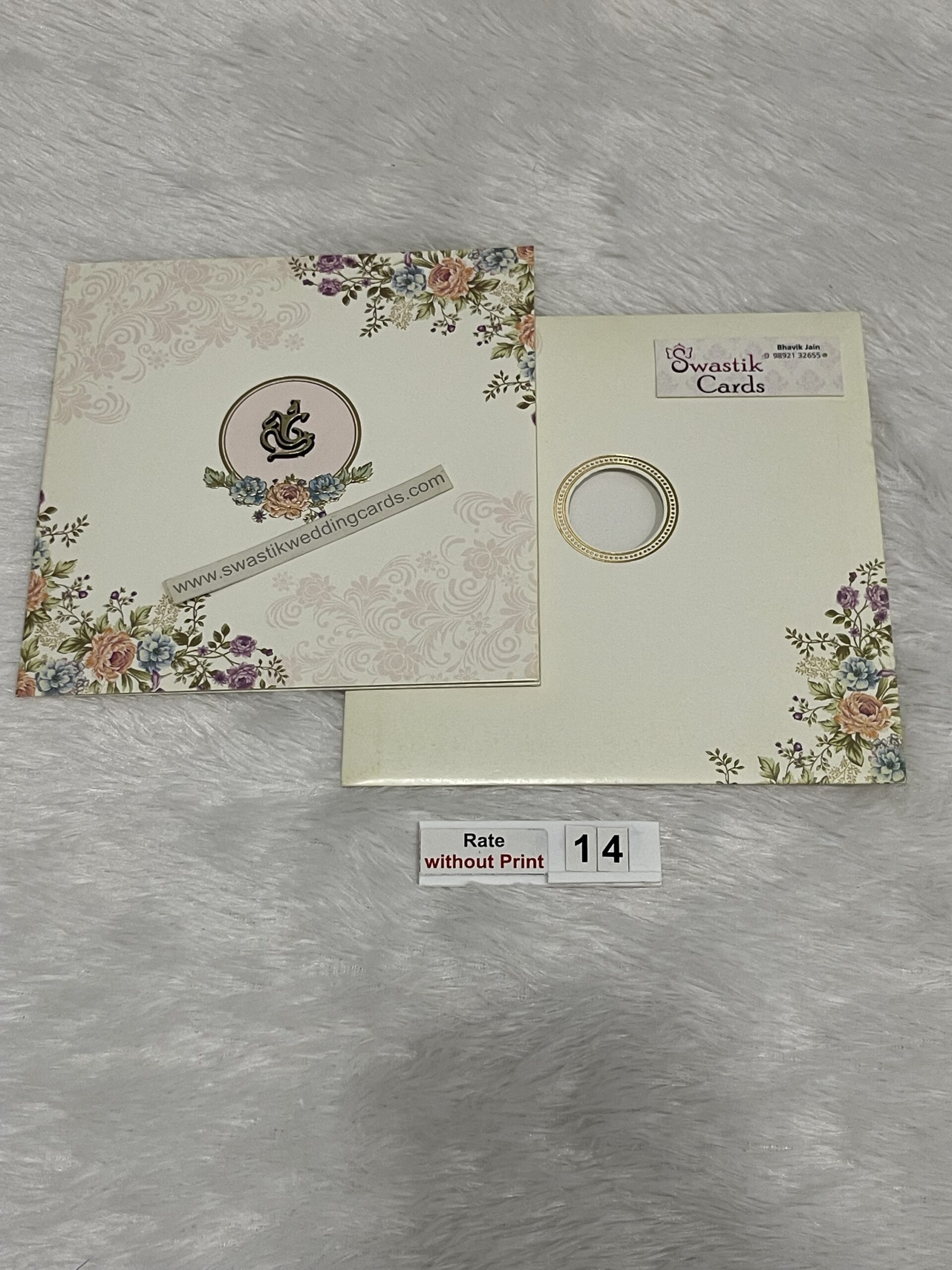 Floral Folder style wedding invitation cards – Swastik Cards
