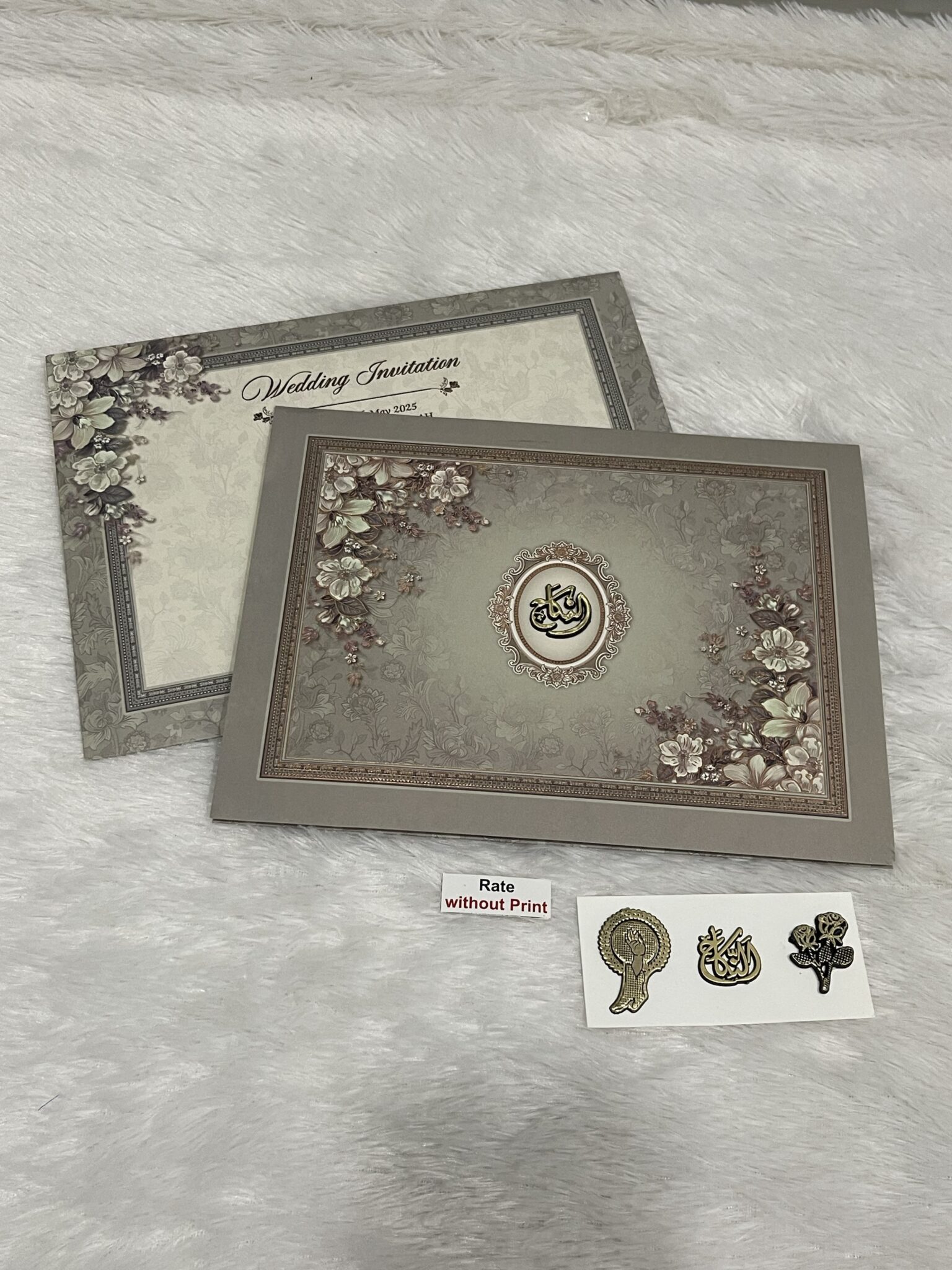 Floral Folder style wedding invitation cards with 2 inserts. – Swastik ...