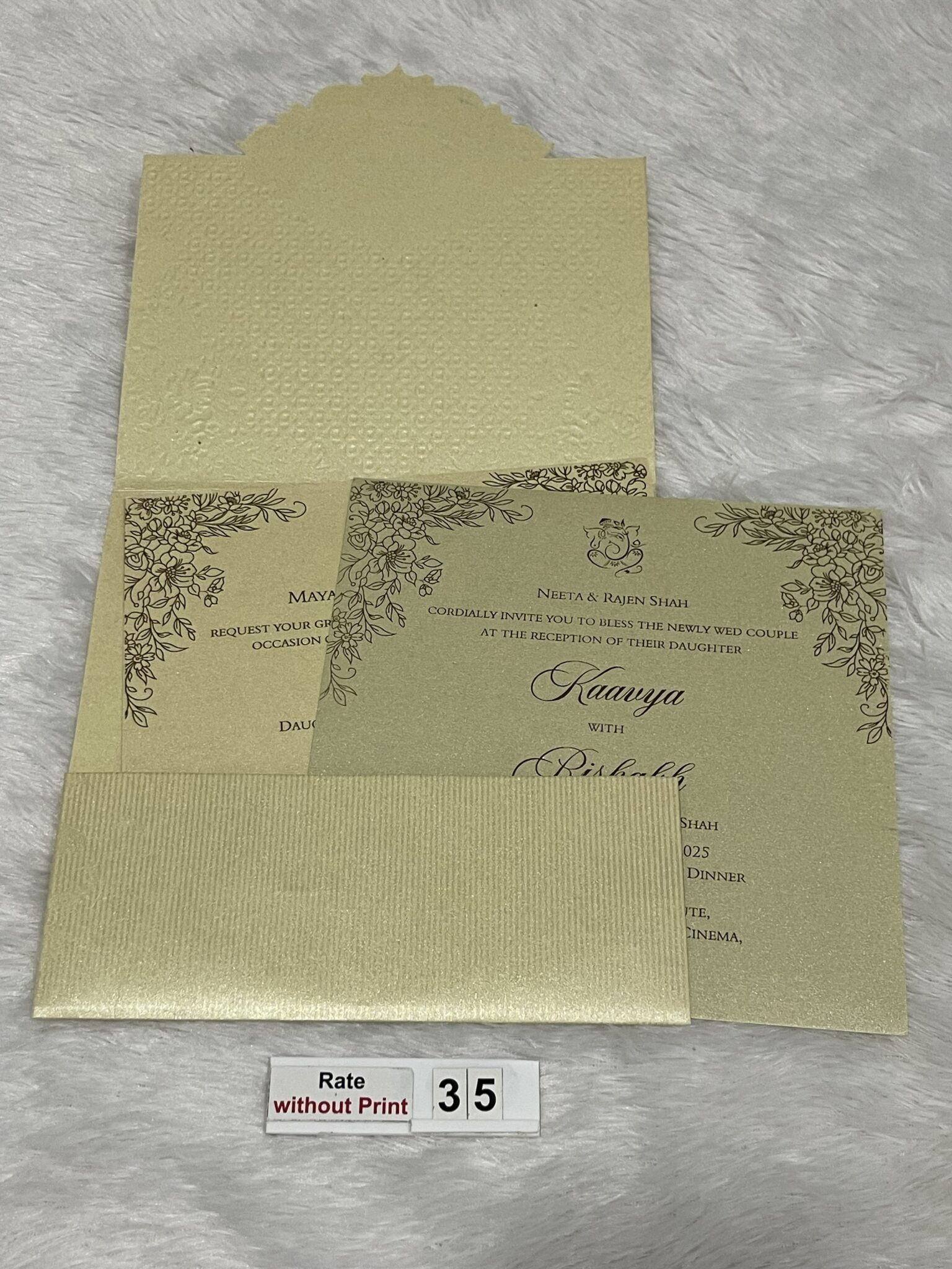 Folder style wedding invitation cards – Swastik Cards